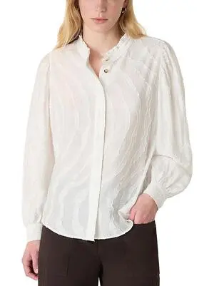 Whistles Animal Textured Shirt - Ivory
