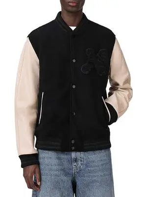 ALLSAINTS Holloway Bomber Jacket - Black/white