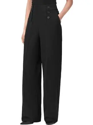 ALLSAINTS Raina Wide Leg Trousers - Black