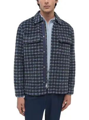 Simkhai Caleb Check Pocket Jacket - Midnight Plaid
