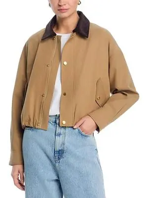 FRAME Corduroy Collar Bubble Jacket - Camel