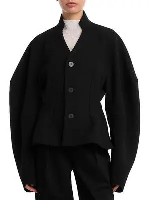 Issey Miyake Puffed Sleeve Jacket - Black