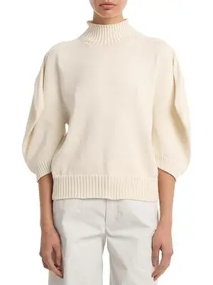 Issey Miyake Mock Neck Sweater - Off-white