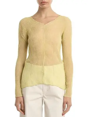 Issey Miyake Chiffon Twist Top - Light Green
