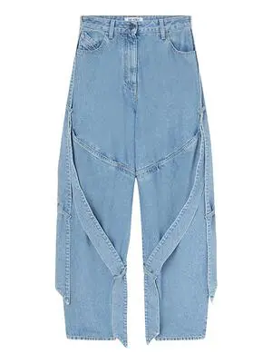 Attico Long Denim Pants - Sky Blue