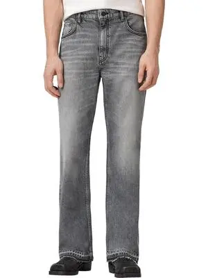 ALLSAINTS Flint Bootcut Denim Jeans Washed Grey