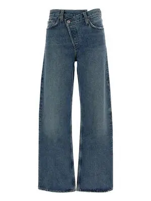 AGOLDE Regenerative Cotton Jeans With Distressed Details - Blue