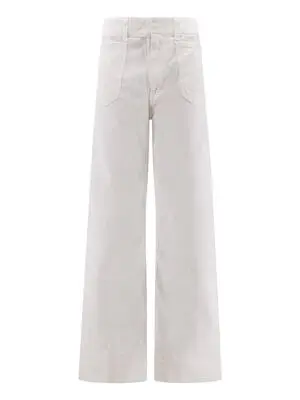 CELINE Cotton Trousers With Triomphe Embroidery