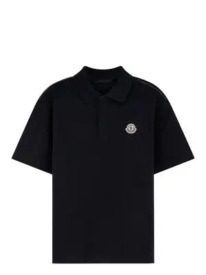 Moncler Cotton Polo Shirt - Black
