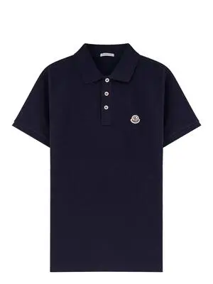 Moncler Cotton Polo Shirt - Blue