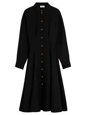 Celine Wool Chemisier Dress - Black