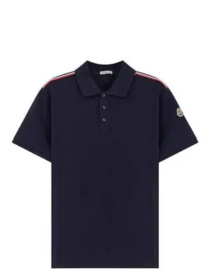 Moncler Cotton Polo Shirt - Blue