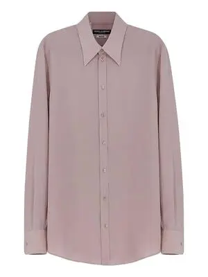 Dolce & Gabbana Martini Silk Shirt - Purple