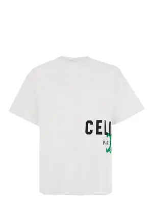 Celine Relaxed Fit Cotton Tshirt - White
