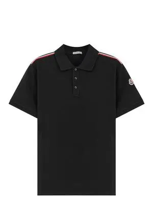 Moncler Cotton Polo Shirt Black
