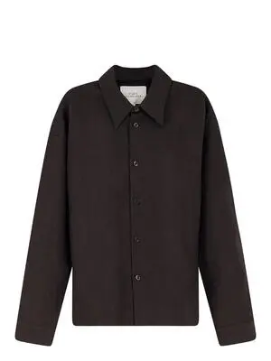Studio Nicholson Wool And Linen Shirt - Brown