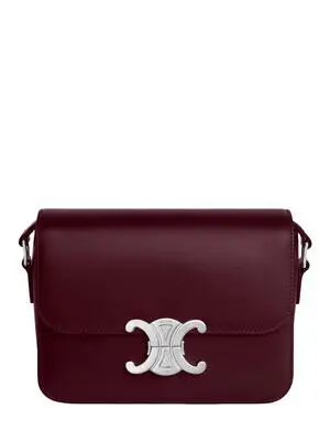 Celine Teen Triomphe Leather Shoulder Bag - Red