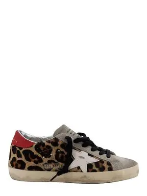 GOLDEN GOOSE Super-star Leather Sneakers - Animal Print