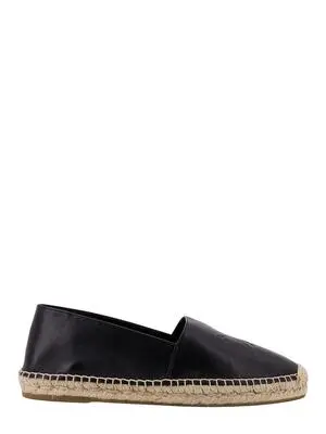 Celine Leather Espadrille With Triomphe Detail - Black