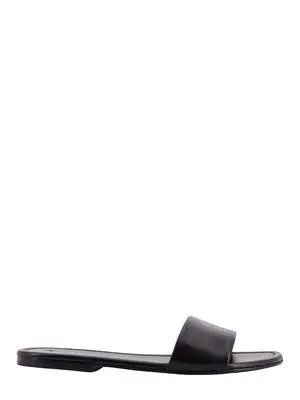 Celine Coast Mule Leather Sandals - Black