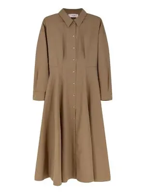 Celine Wool Shirt Dress - Beige