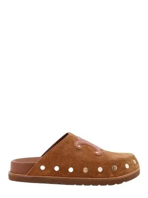 Celine Pitea Suede Sandals - Brown