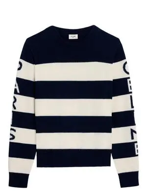 Celine Striped Wool Sweater - Blue