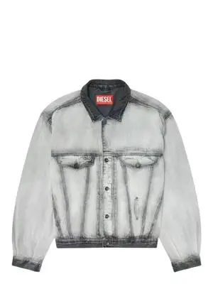DIESEL® D-denver-fsi Buttoned Denim Jacket - Grey
