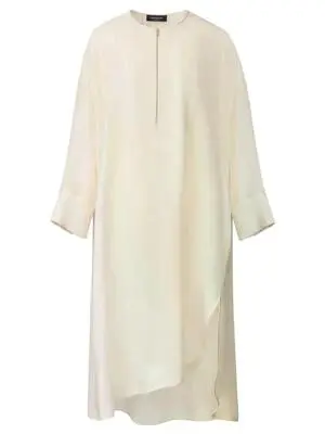 Fabiana Filippi Asymmetric Zip Midi Dress - Neutrals