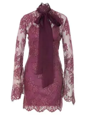 ANIYE BY Mini Dress With Scarf Detail - Red