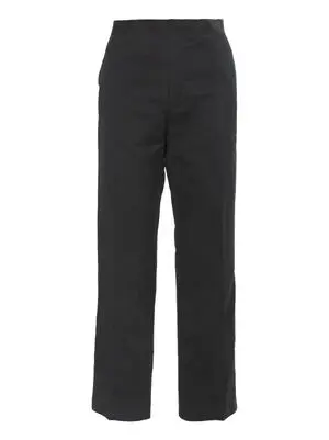 Aspesi Straight-cut Cotton Trousers - Black