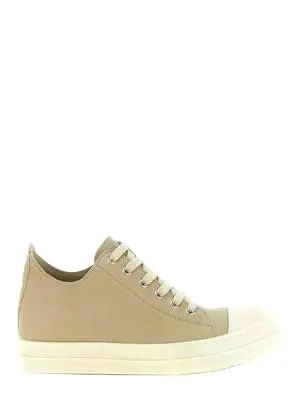 Rick Owens Lace-Up Toe-Cap Sneakers Neutrals