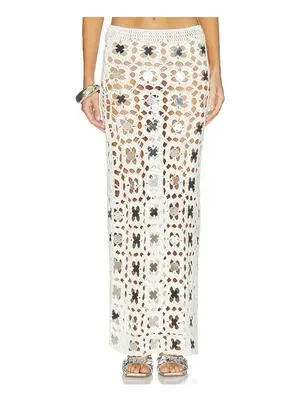 Superdown Kilah Crochet Maxi Skirt - Ivory