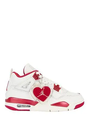 JORDAN 4 Retro Sneaker - Pale Ivory  Sierra Red & Tough Red