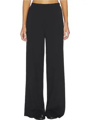 Enza Costa Supima Cotton Soft Everywhere Pant - Black