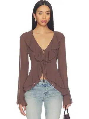 MORE TO COME Alisia Top - Brown
