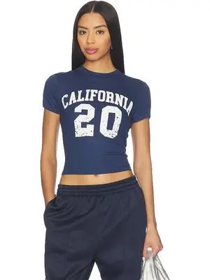 Superdown Arianah Cropped Graphic Tee - Navy