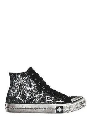 AFFLICTION Affliction Skeleton High Top Sneakers Black