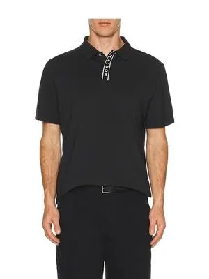 MALBON Block Placket Polo - Black