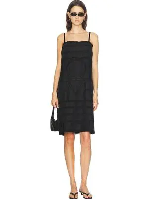 TOTEME Monogram Silk Dress - Black
