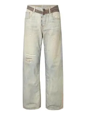 HAIKURE Bonnie Distressed Mid-rise Jeans - Blue