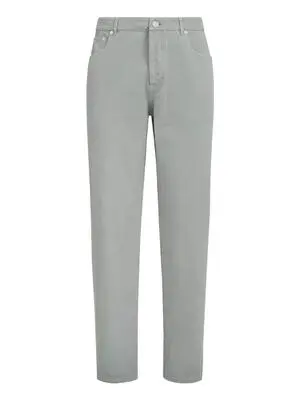 Brunello Cucinelli Garment-Dyed Trousers Green