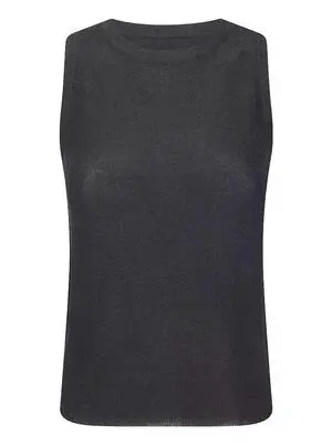 ARCHIVIO B Sleeveless Round Neck Top - Black