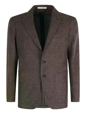 Tagliatore Giacca Montecarlo Button Blazer - Brown