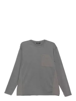 HIKING PATROL Pocket Longsleeve Panelled T-shirt - Grey