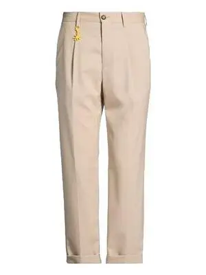 MANUEL RITZ Tapered Wool Blend Trousers - Beige
