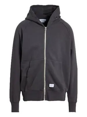 SHOE Cotton French Terry Zip-up Hoodie - Charcoal