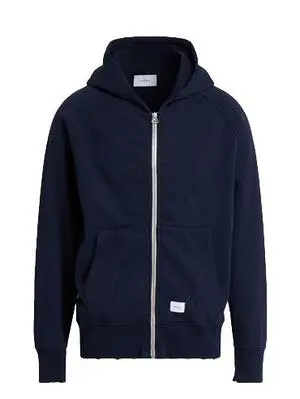 SHOE Cotton French Terry Zip-up Hoodie - Navy