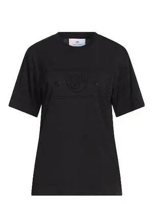 CHIARA FERRAGNI Printed Cotton T-shirt - Black