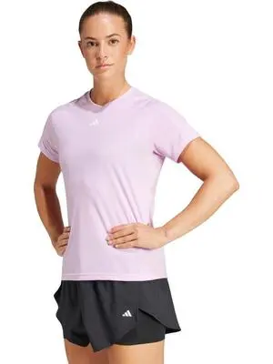 Adidas Aeroready Train Essentials Crewneck Tee - Bliss Lilac / White